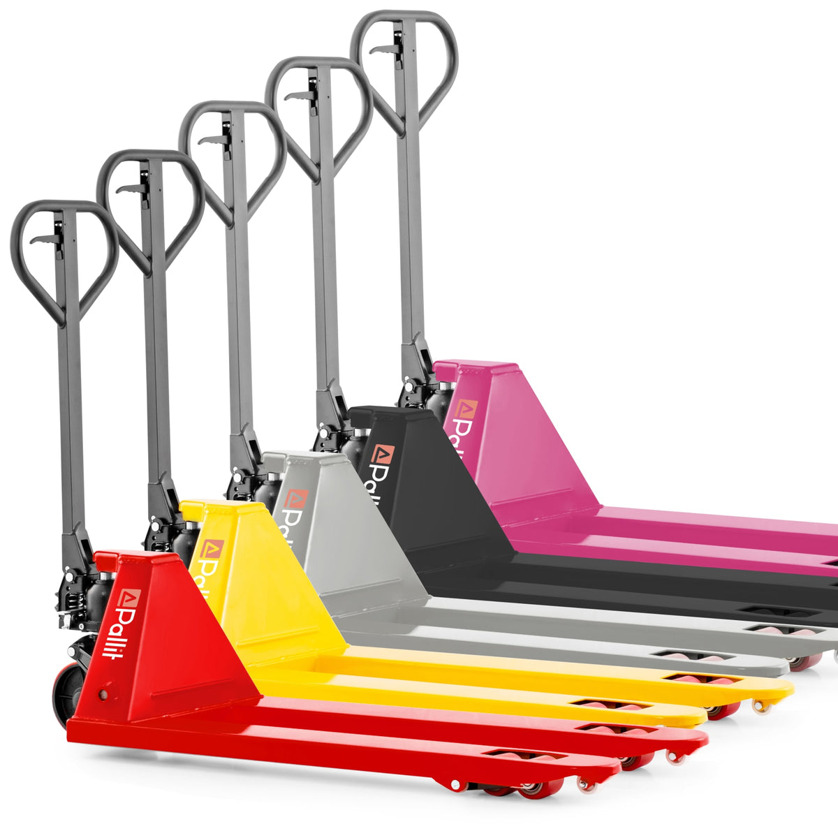 Handpompwagen in vele kleuren - geel, oranje, rood en meer || Pallit